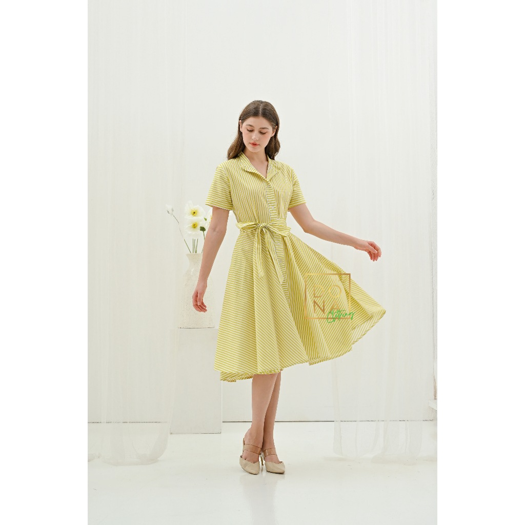 Jual [ CeciliaDonaClothing ] Rachel Dress Kasual Jalan Jalan Semi ...