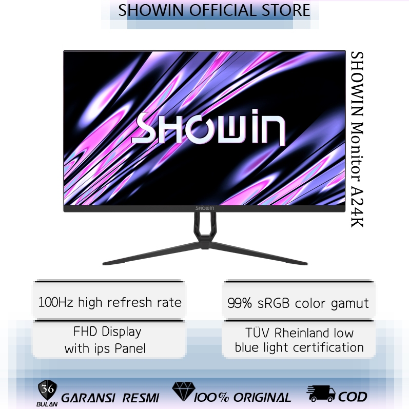 Jual Showin Monitor 20Inch 24 Inch 27Inch Panel IPS 180Hz/100Hz HDMI ...