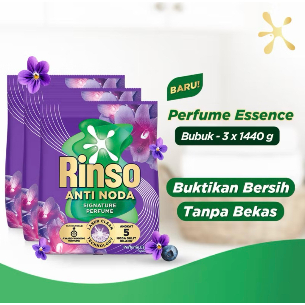 Jual Rinso Detergent Bubuk Variant parfum Essence 1,4 kg x3 Pcs ...
