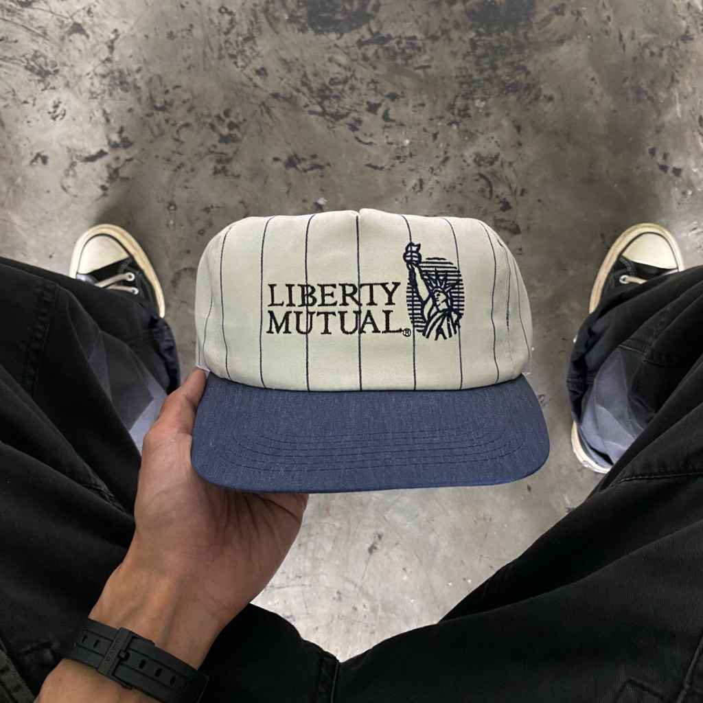 Jual VINTAGE 90s LIBERTY MUTUAL HAT (Made In USA) | Shopee Indonesia