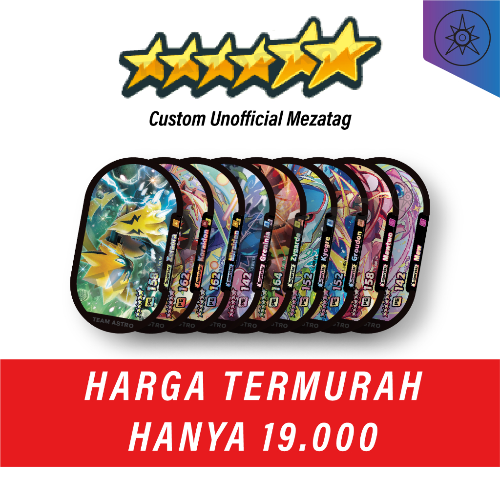Jual Pokemon Mezastar Custom Tag Clone Mezatag Unofficial Fake ...