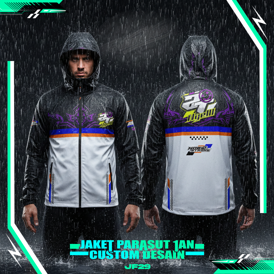 Jual JAKET PARASUT CUSTOM DESAIN EKSKLUSIF | WATERPROOF | COCOK UNTUK ...