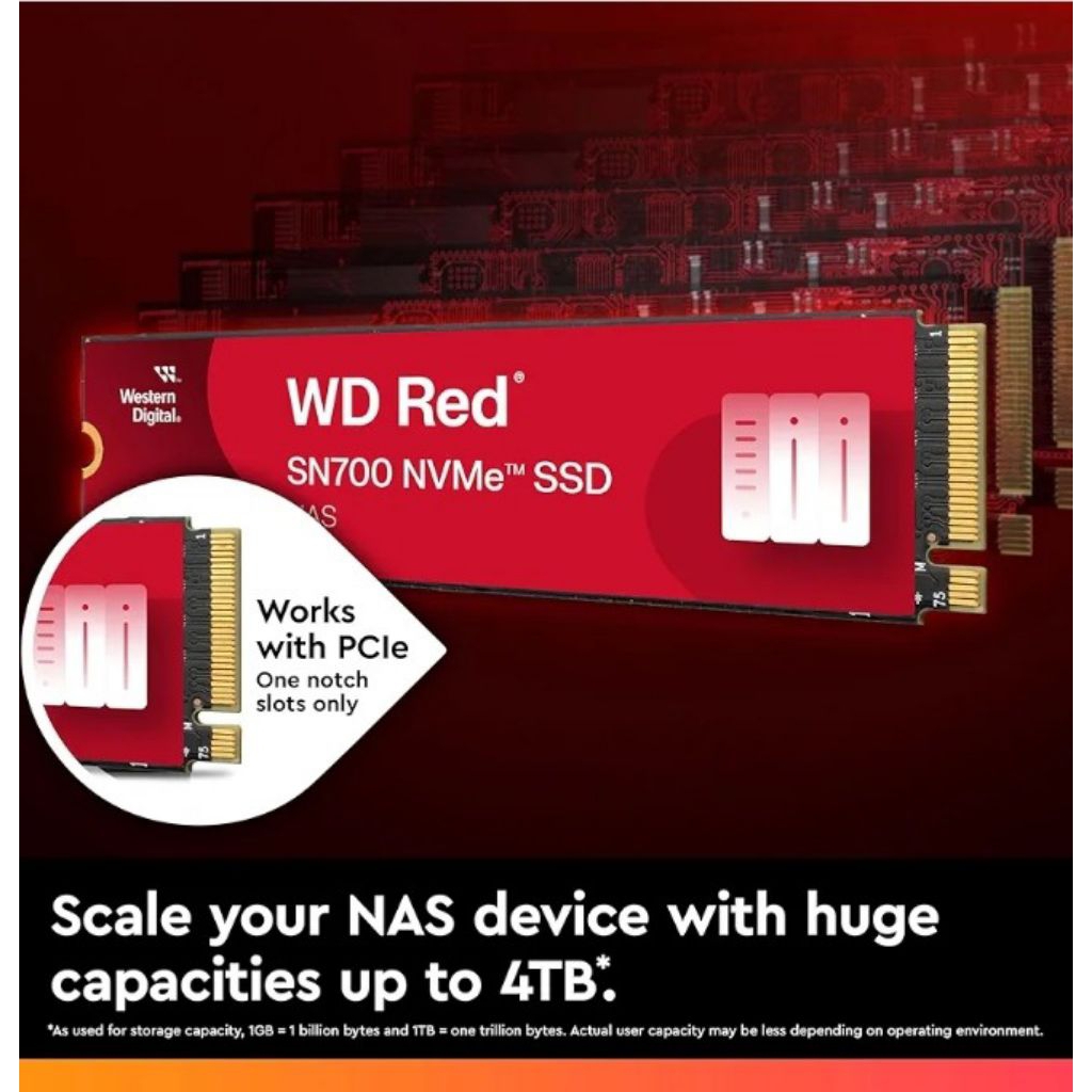Jual WD Red SN700 NVMe 500GB Internal SSD for NAS Devices - Gen3 PCIe M ...