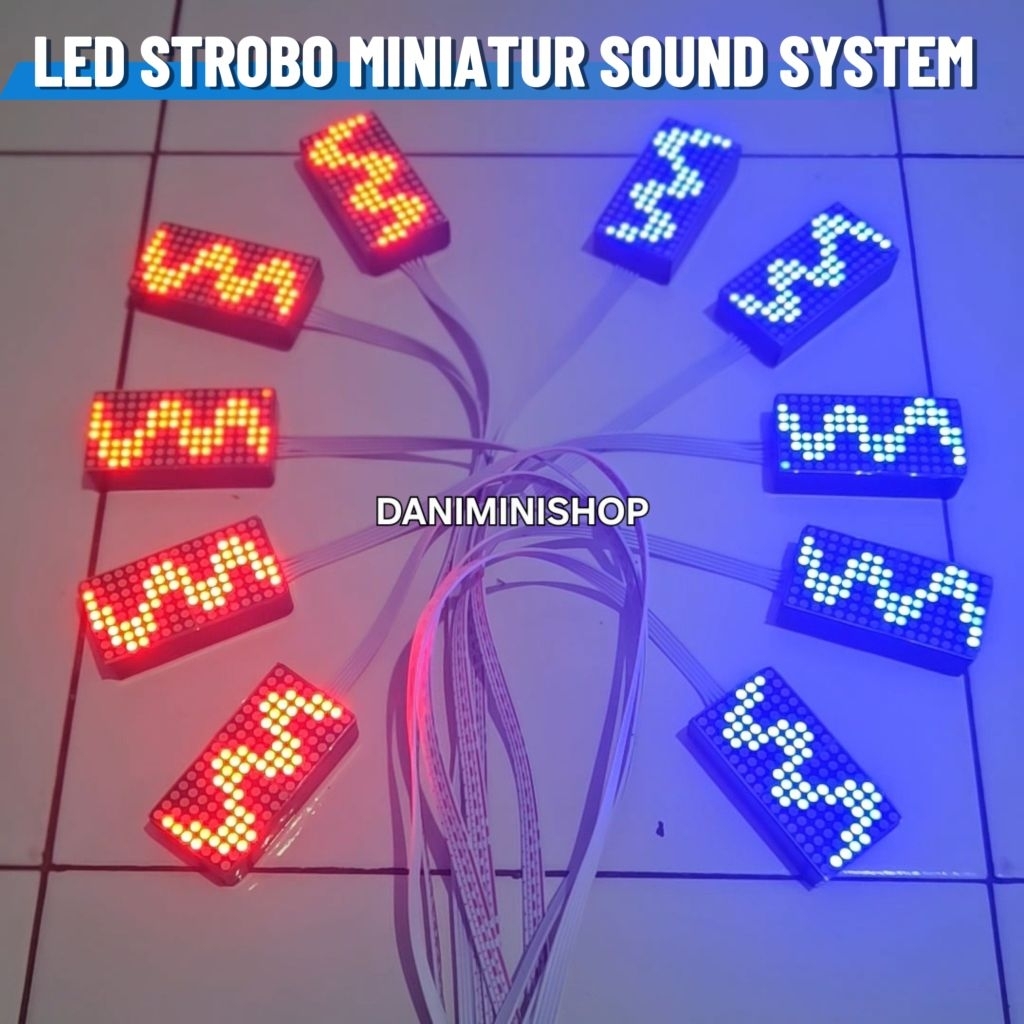 Jual Lampu Miniatur Sound LED Strobe Mini Animasi Otomatis | Shopee ...