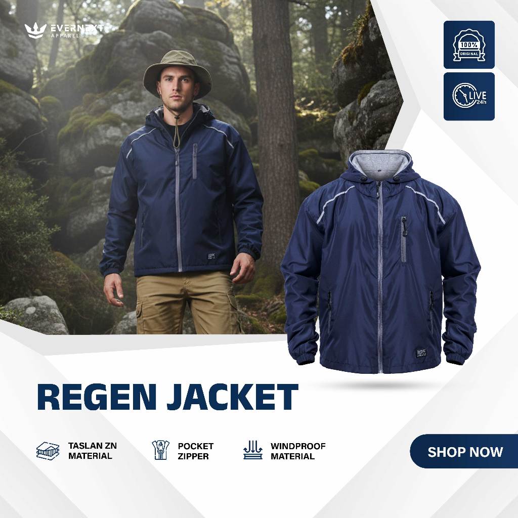 Jual Evernext Apparel - Jaket Cowok Parasut Pria Jaket Hoodie Pria ...