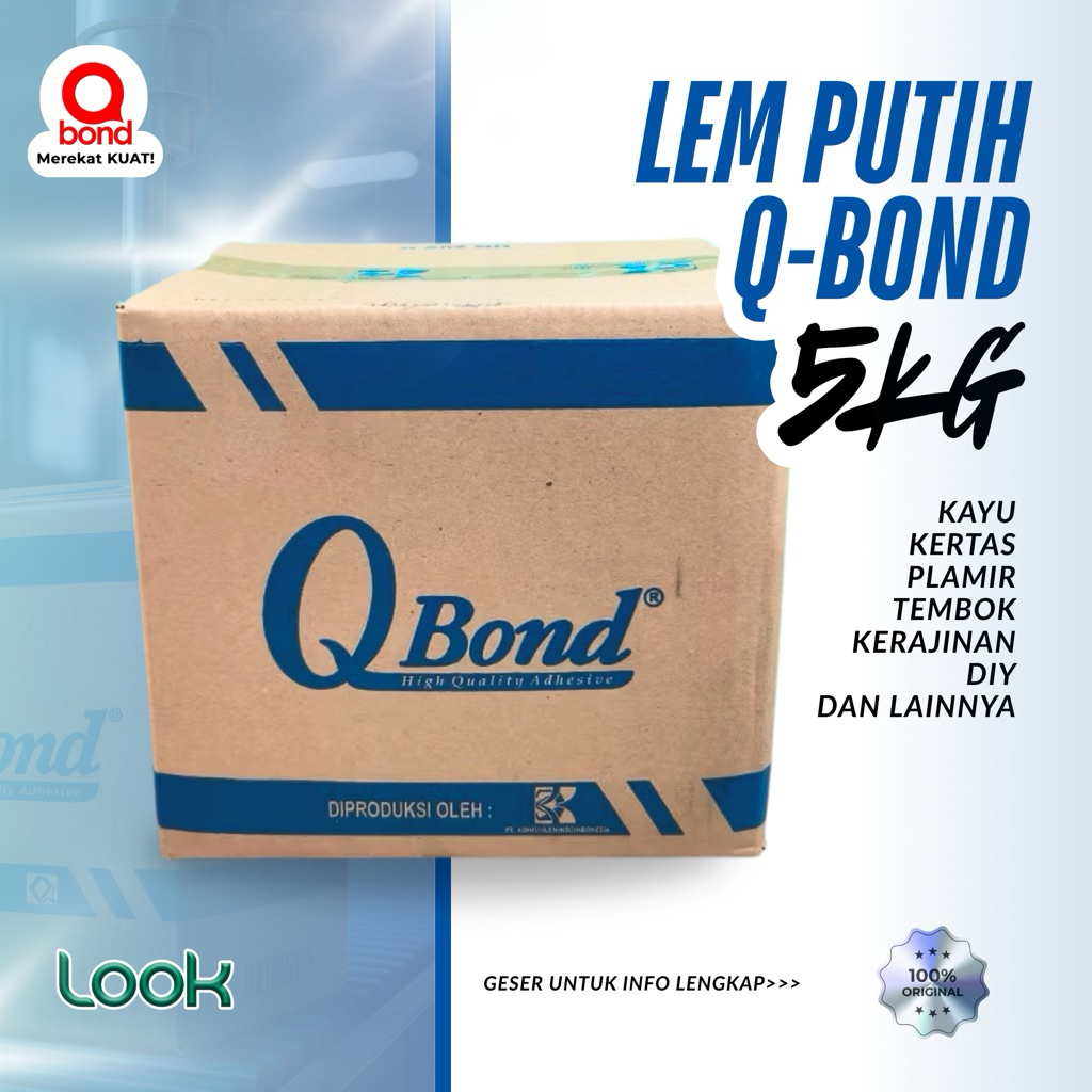 Jual Lem Putih Q Bond PVAC Isi 5 Kg | Lem Kayu dan Kertas | Lem ...
