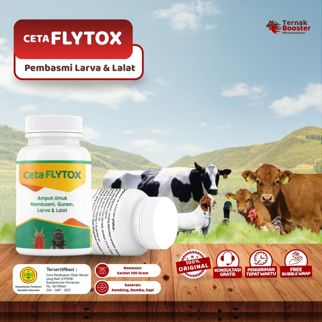 Jual Ceta Flytox Obat Lalat Nyamuk Ternak Ampuh 100ml | Shopee Indonesia