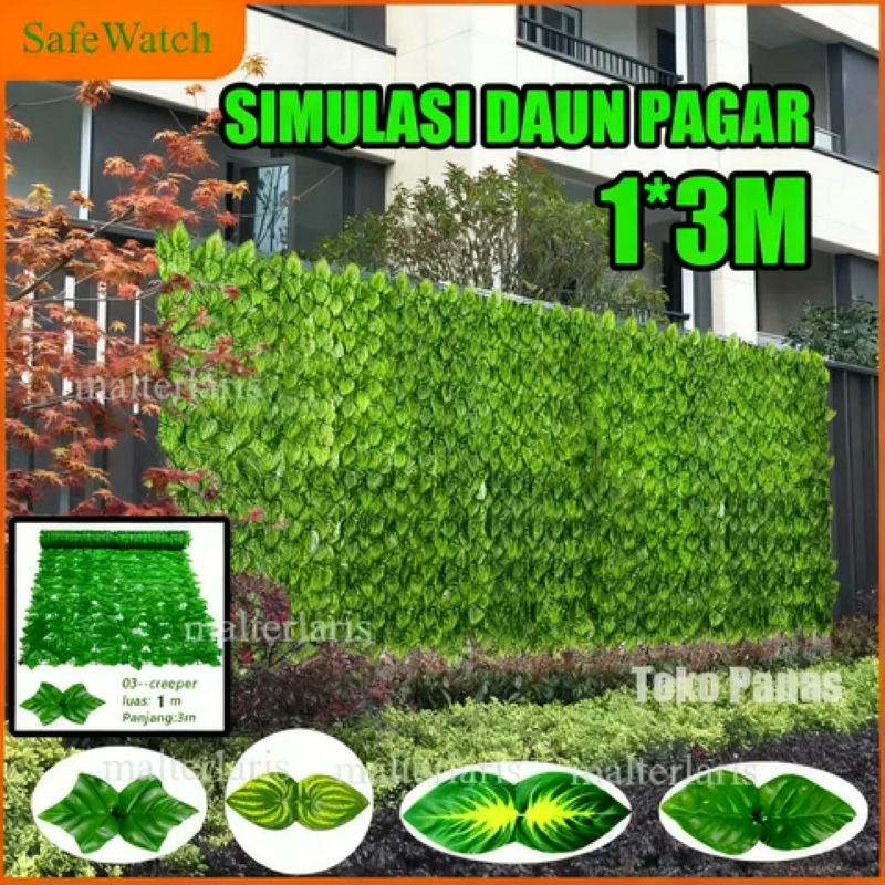 Jual Daun Rambat Hias Dekorasi Dinding Pagar Rumah 1 x 3 Meter Daun ...