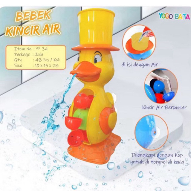 Jual Mainan Air Anak Kincir Bebek MURAH / Mainan Air Duck Putar MURAH ...