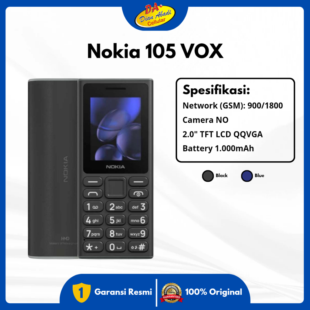 Jual Nokia 105 VOX Garansi Resmi | Shopee Indonesia