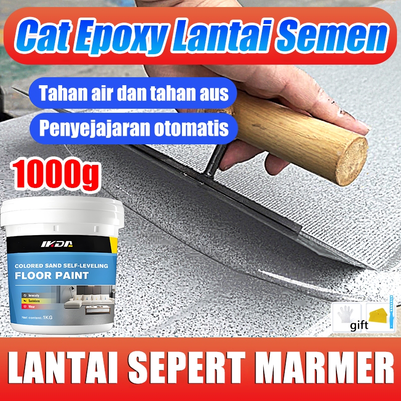 Jual 10 dalam 1 cat lantai epoxy 1000G pasir Otomatis leveling cat ...
