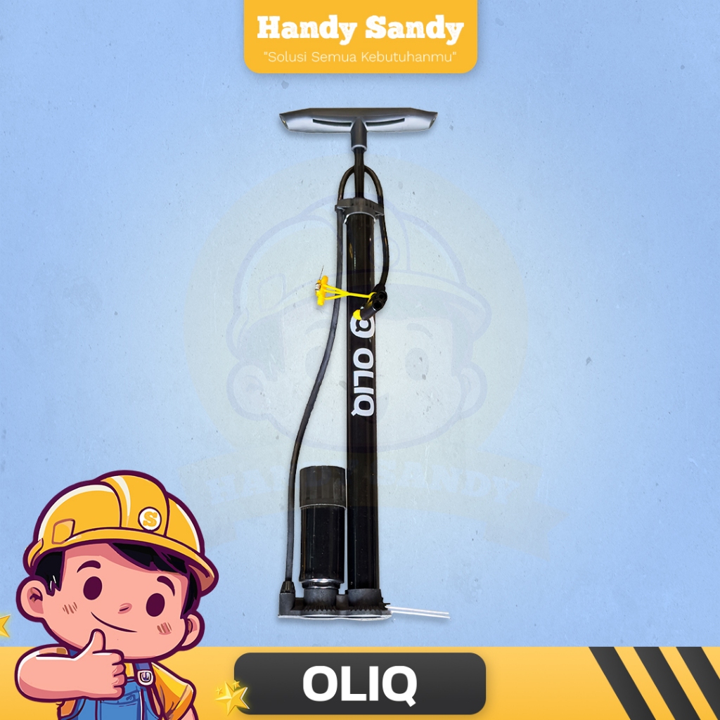 Jual OLIQ Pompa Sepeda [HITAM] Angin Tangan Manual Tabung Motor Bola ...