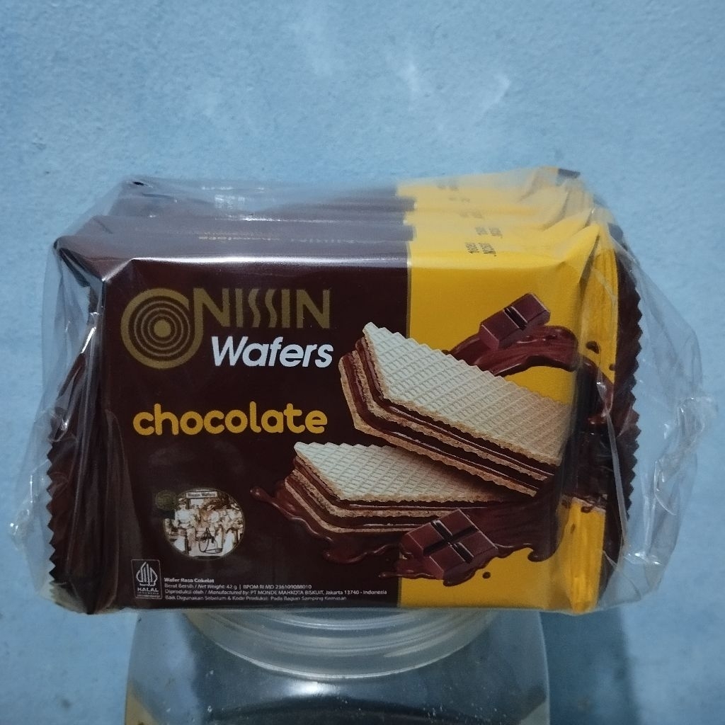 Jual NISSIN WAFERS COKELAT 1 PAK ISI 5 | WAFER COKLAT CEMILAN SEHARI ...
