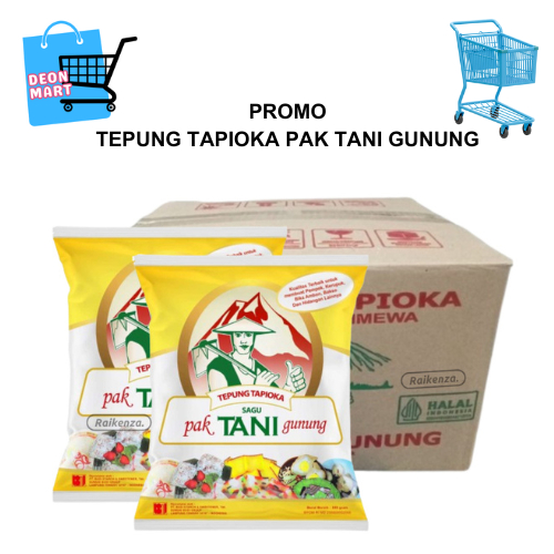 Jual PROMO Tepung Tapioka Sagu Pak Tani Gunung 500gr 1 Dus 20pcs EXP ...