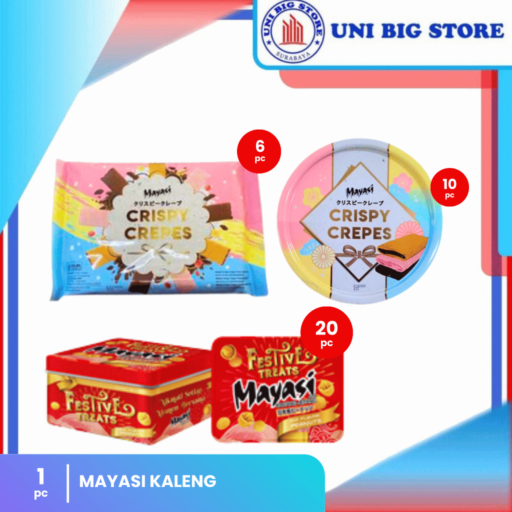 Jual Mayasi Crispy Crepes Festive Treats Kaleng | Shopee Indonesia