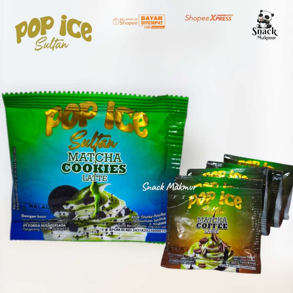 Jual POP ICE SULTAN MATCHA COOKIES & POP ICE SULTAN MATCHA COFFE HARGA ...