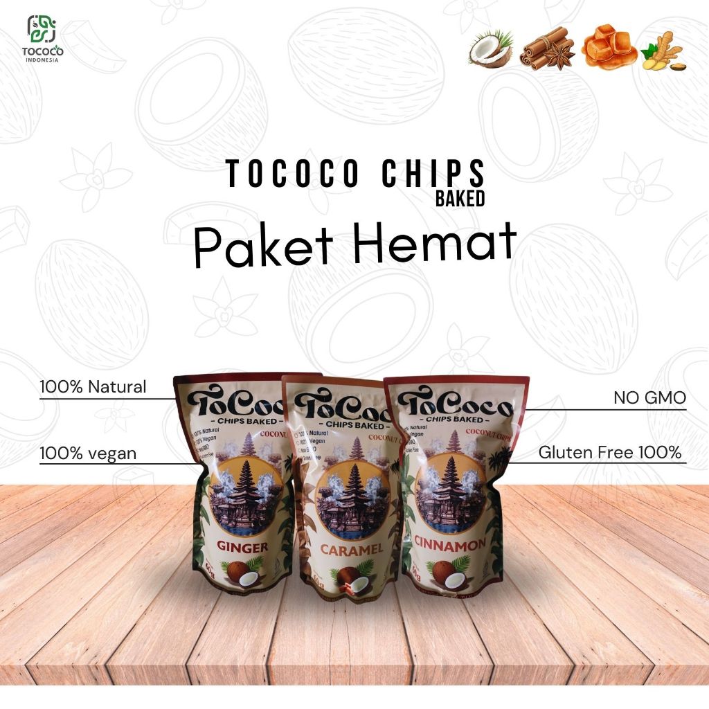 Jual PAKET HEMAT Tococo Chips Baked - Keripik Kelapa Panggang (Coconut ...