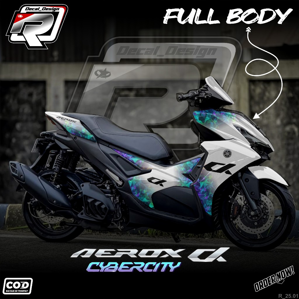 Jual COD Decal stiker Yamaha Aerox alpha aerox turbo 2025 full body ...