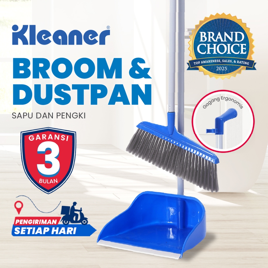 Jual Kleaner Sapu Lantai dan Pengki 1 Set Lengkap Dengan Handle Broom ...