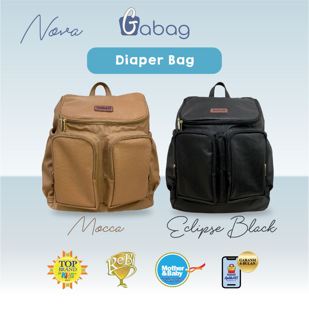 Jual Gabag Nova Backpack – Tas Bayi Diaper Bag Ransel Insulated Thermal ...