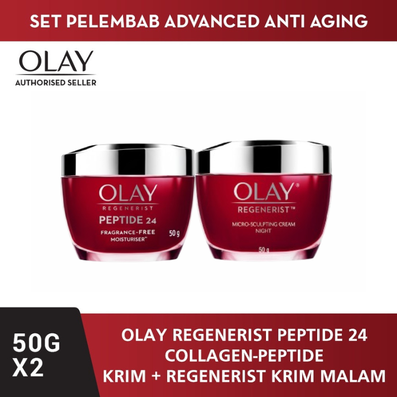 Jual Olay Ritual Krim Anti Aging Pelembab Collagen 24 50g & Regenerist ...