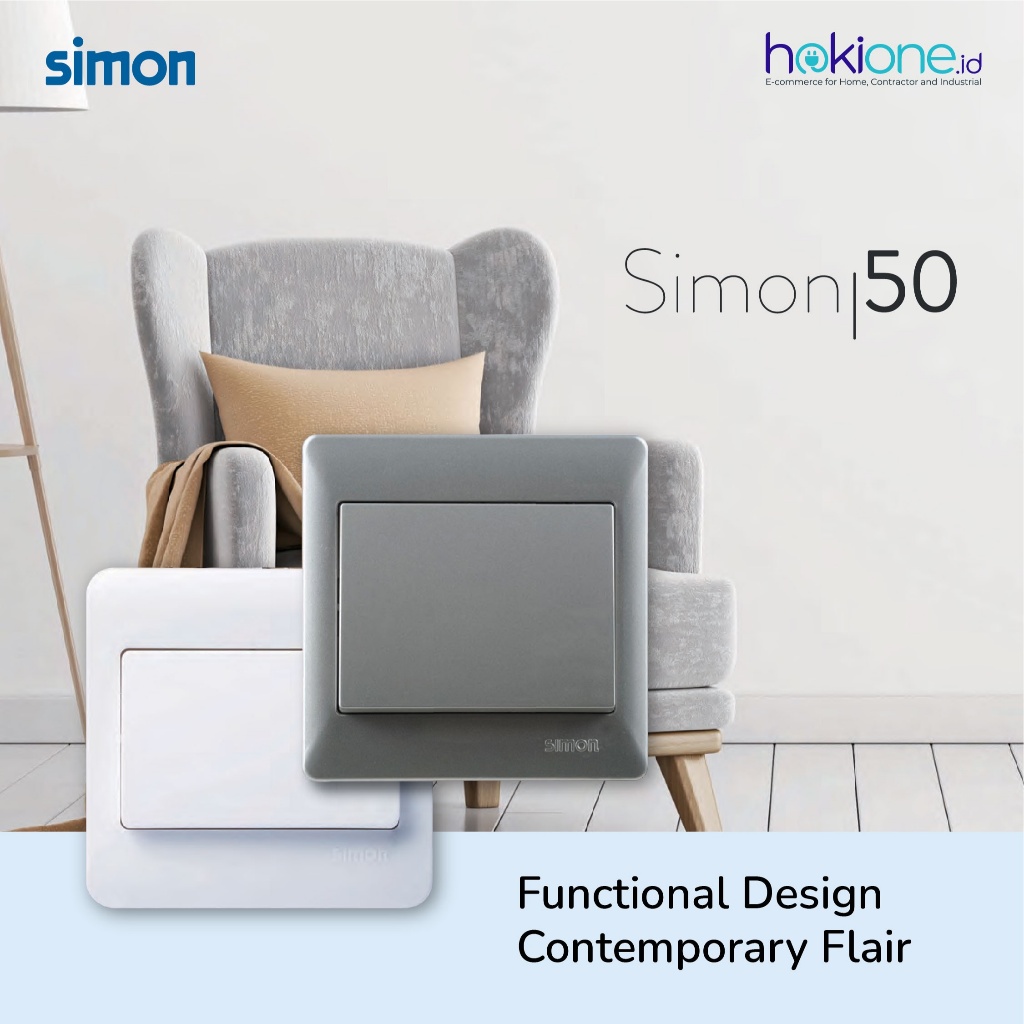 Jual Simon 1 Gang Telp Outlet ( RJ11) - 55214CH-MA | Shopee Indonesia