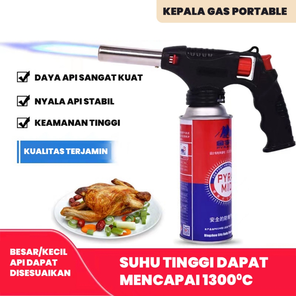 Jual BBAK Kepala Gas Portable Torch BBQ Blow Torch Flame Gun ...