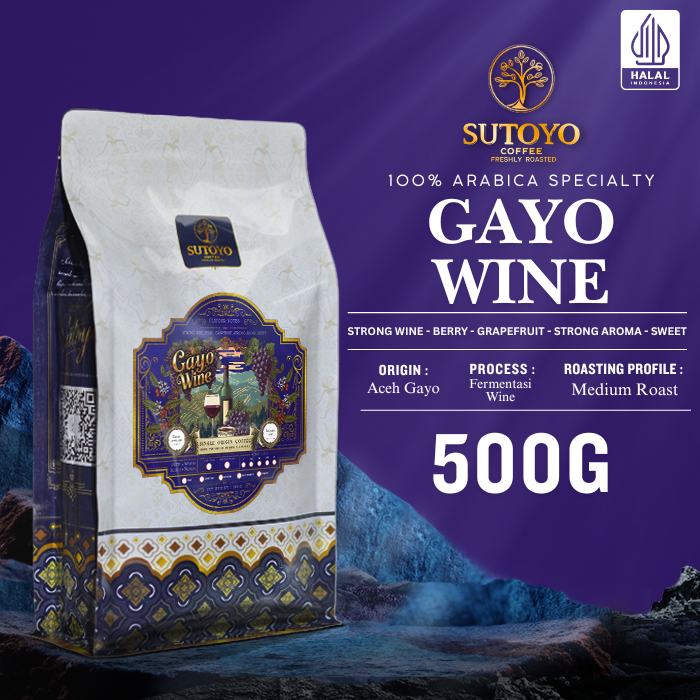 Jual SUTOYO COFFEE – Kopi Arabika Aceh Gayo Natural Wine Process 500 ...