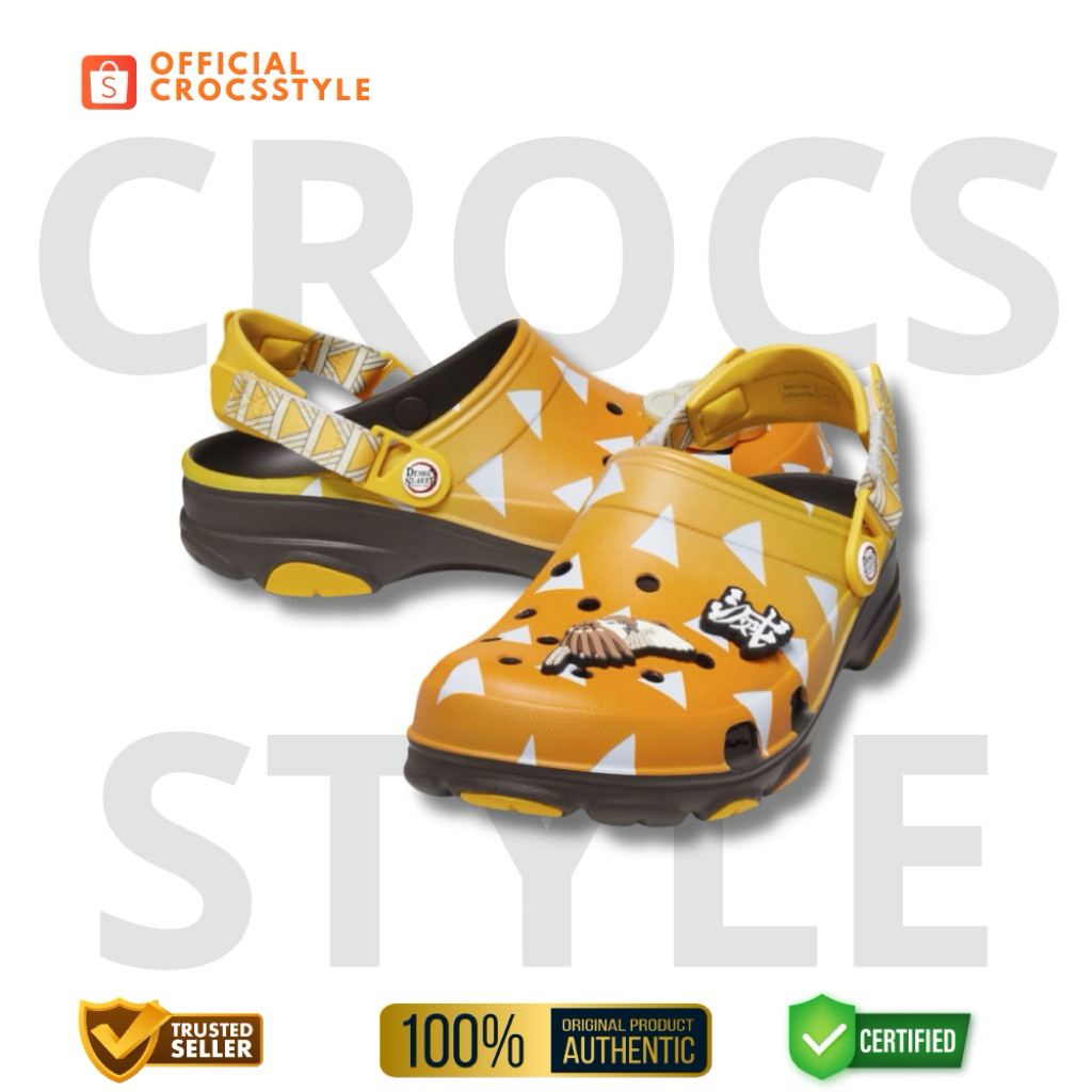 Jual CROCS X DEMON SLAYER ZENITSU ALL TRAIN AUHENTIC | Shopee Indonesia