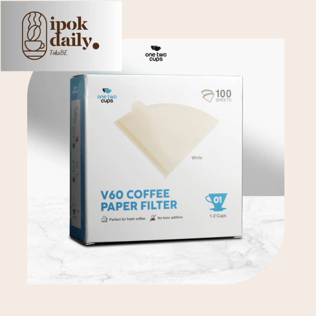 Jual Filter Paper Kopi V60 01 (1-2 Cups) Putih 100 Lembar / Kertas ...