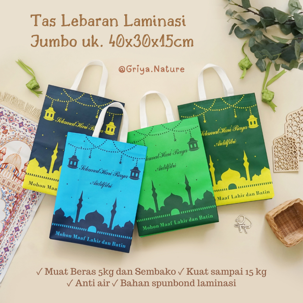 Jual Tas Lebaran Super Jumbo 40x30x15cm Laminasi Tebal | Tas Parcel ...