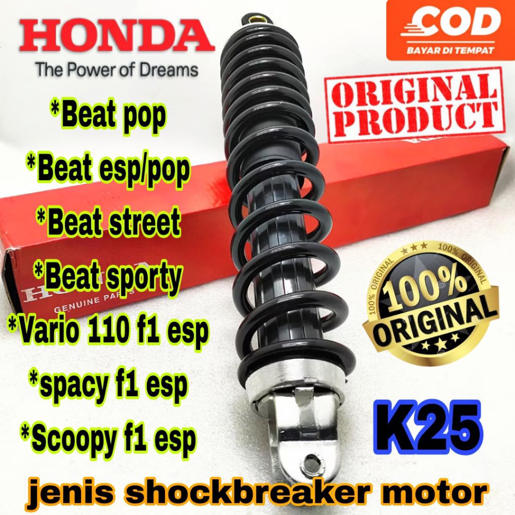 Jual K25 shock breaker original asli shockbreaker belakang honda beat ...