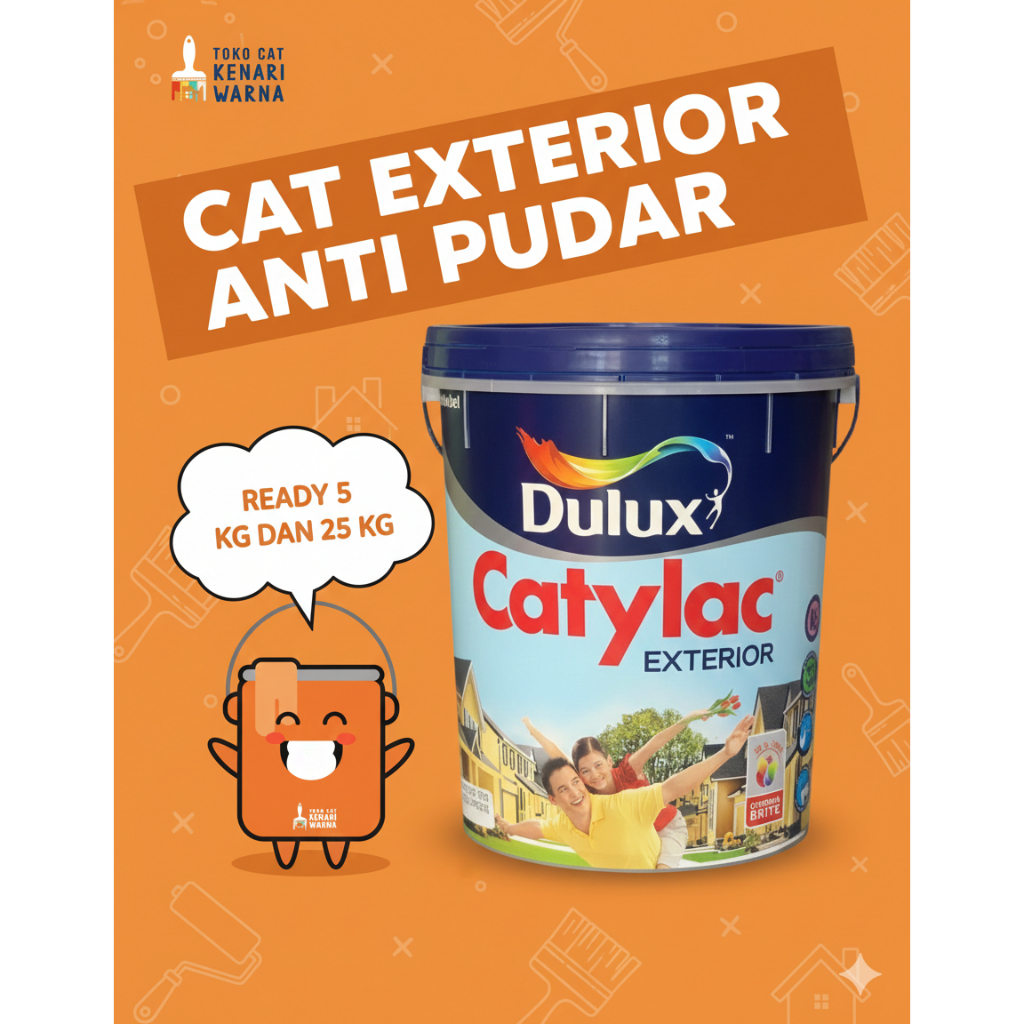 Jual CAT DULUX CATYLAC EXTERIOR (TINGTING) - CAT TEMBOK EXTERIOR 25 KG ...