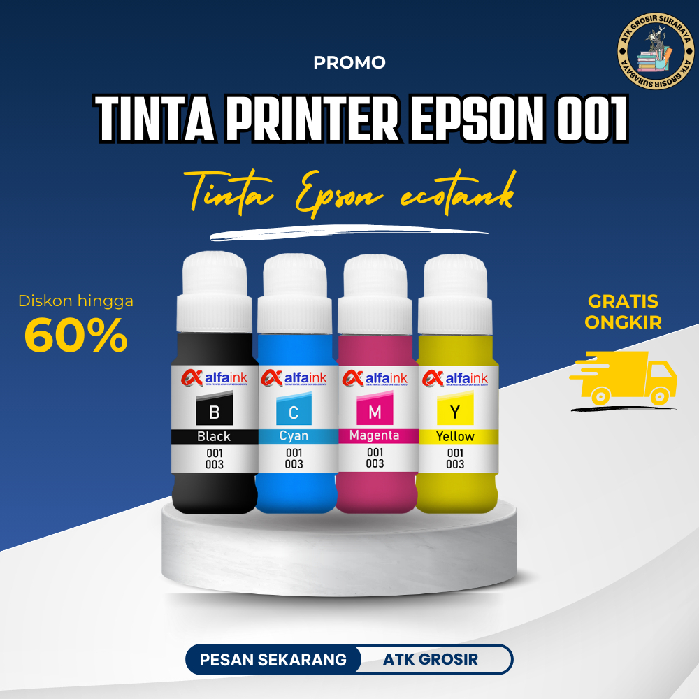 Jual Tinta Printer Epson Ecotank Tinta Epson Ecotank 001 002 Alfaink ...