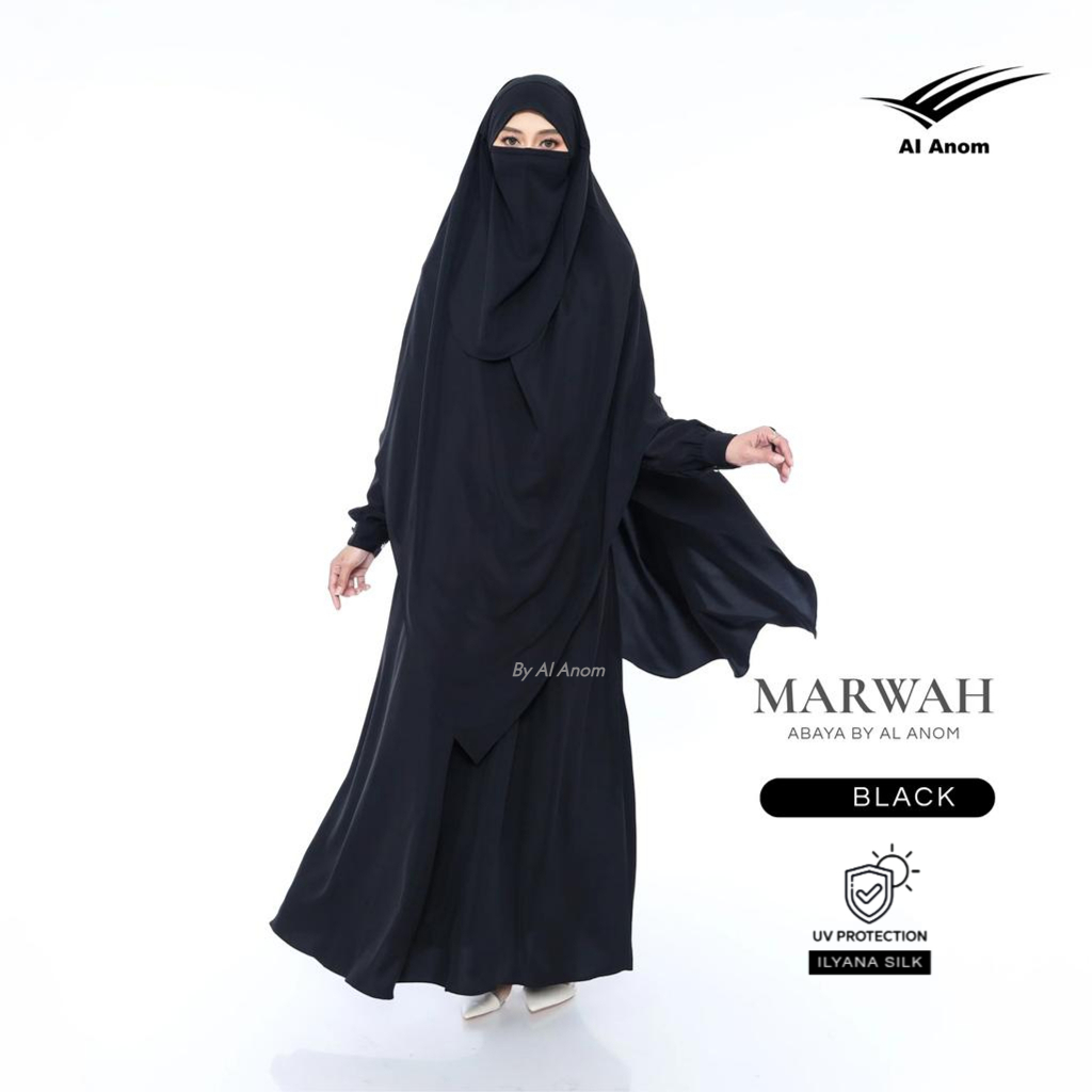 Jual Al Anom - Abaya Khimar Hitam Wanita Premium Gamis Muslimah Syar'i ...