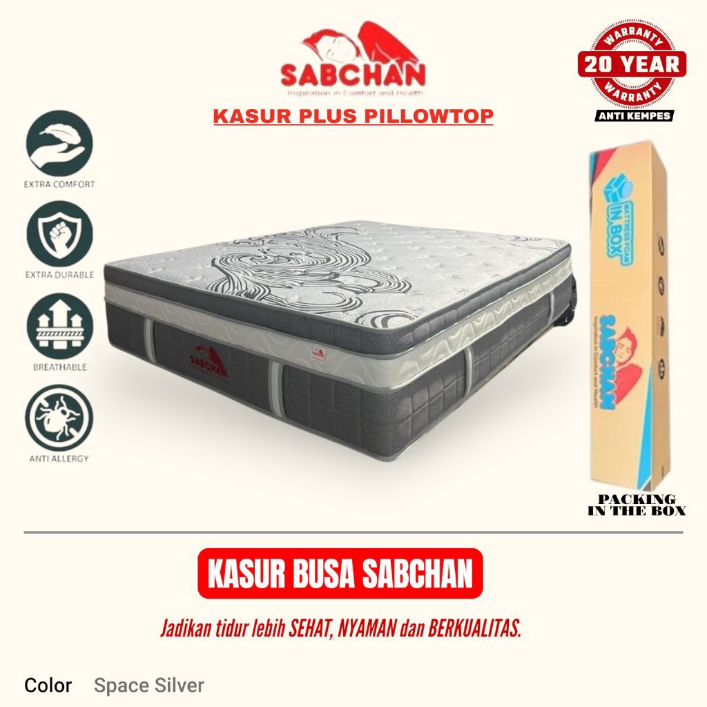 Jual KASUR IN THE BOX PLUS PILLOWTOP 40CM MEMORY FOAM PREMIUM HIGH ...