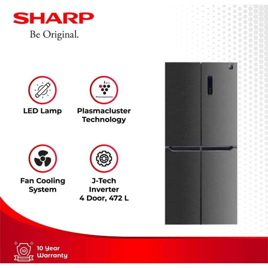Jual KULKAS SHARP 4PINTU SIDE BY SIDE SJ-IF50PM-DS 472LITER SIDE BY ...
