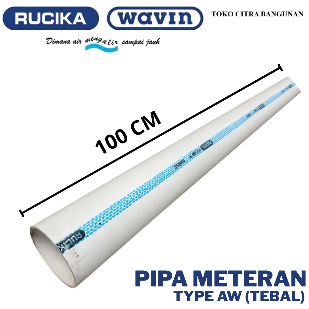Jual Pipa PVC AW 3 Inch Rucika Meteran Pipa Paralon 1 Meter Pipa Pralon ...