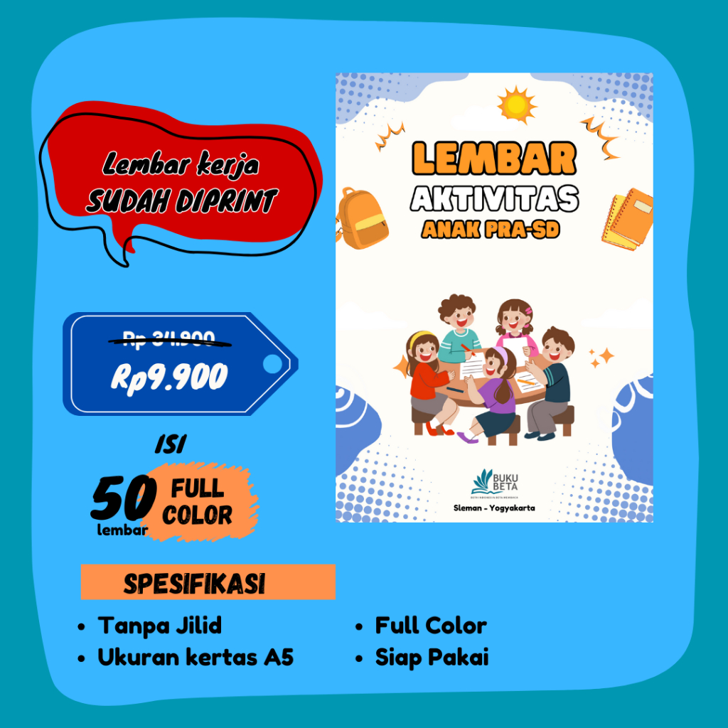 Jual Calistung Anak Usia Dini Fun Worksheets 50 lembar sudah diprint ...