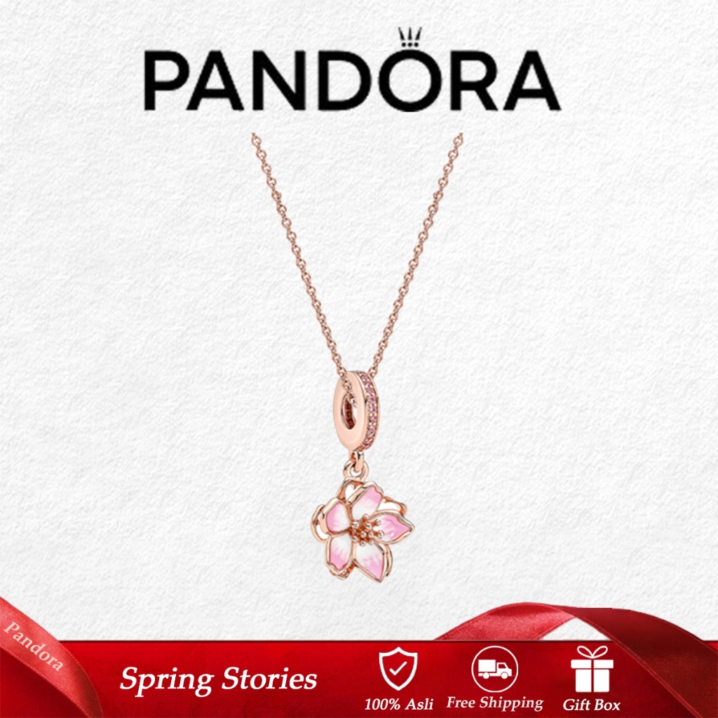 Jual PANDORA Kalung Wanita Gaya Bohemian - Emas 14K & Perak 925 Set ...