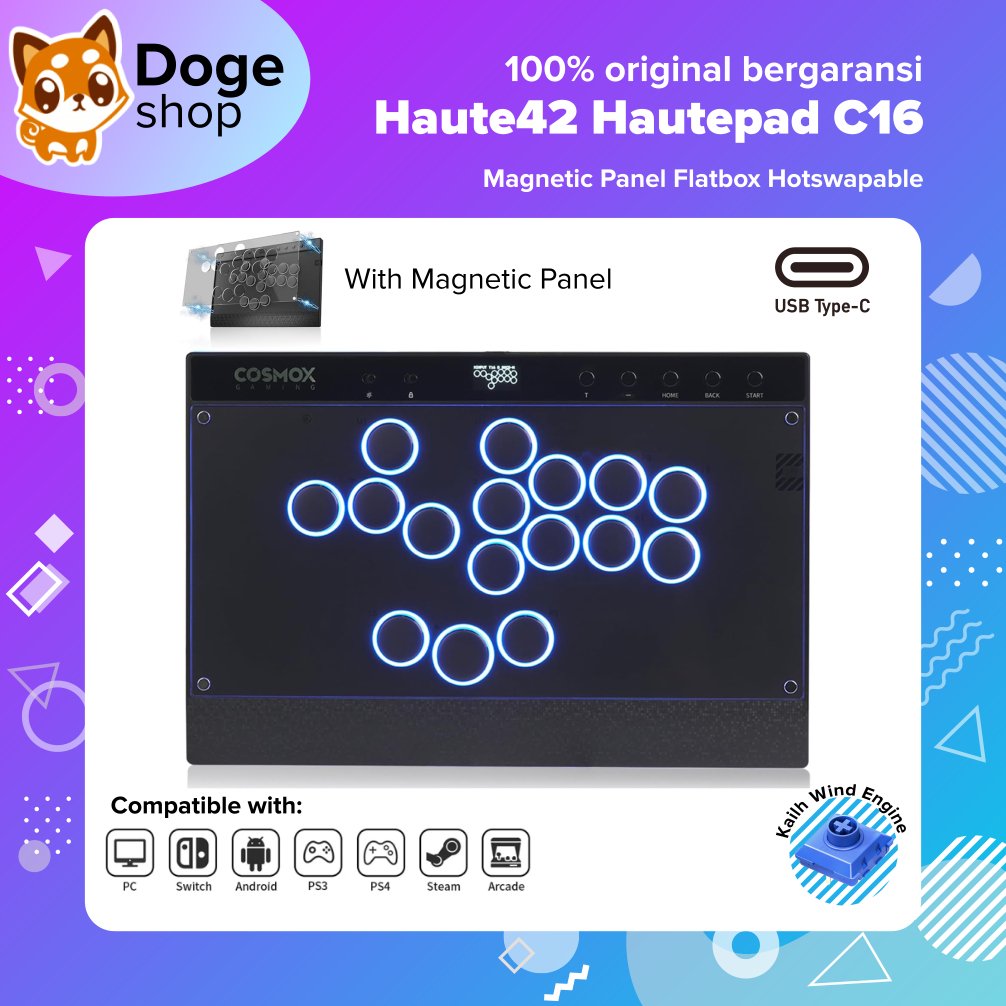 Jual Haute42 Hautepad C16 Magnetic Panel Leverless Hitbox Flatbox ...