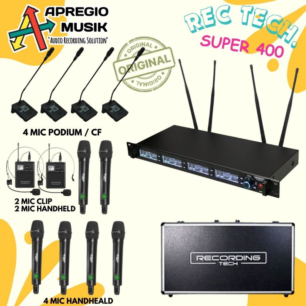 Jual Recording Tech RT Super400 Super 400 CF HH CL 4 mic dynamic 4 mic ...