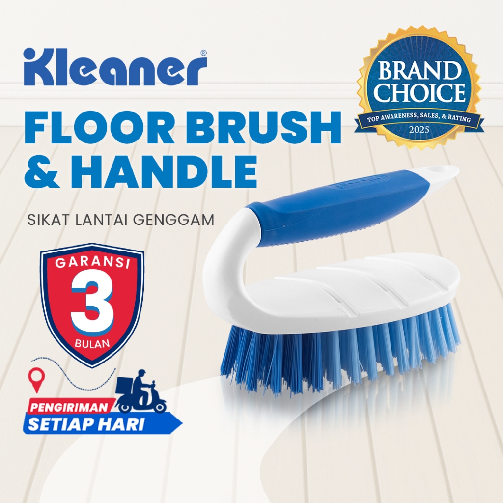 Jual Kleaner Sikat Lantai Dengan Gagang 15 Cm Karet Lembut Floor Brush ...