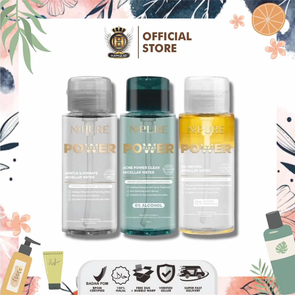 Jual N'pure Acne Power Clear Micellar Water 300ml I 100ml | 50ml ...
