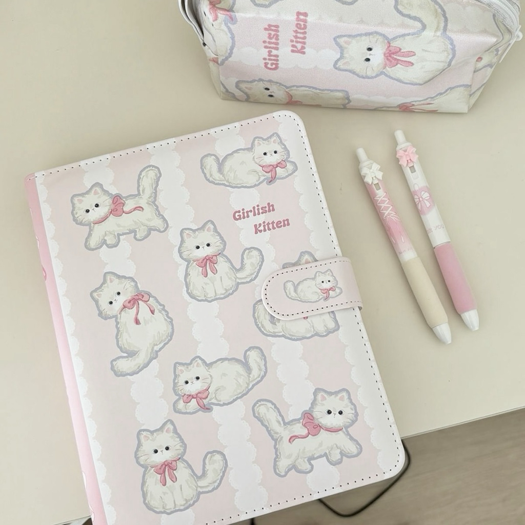 Jual Mocorie - Coquette Pink Ribbon Binder / Binder Coquette Motif Pita ...