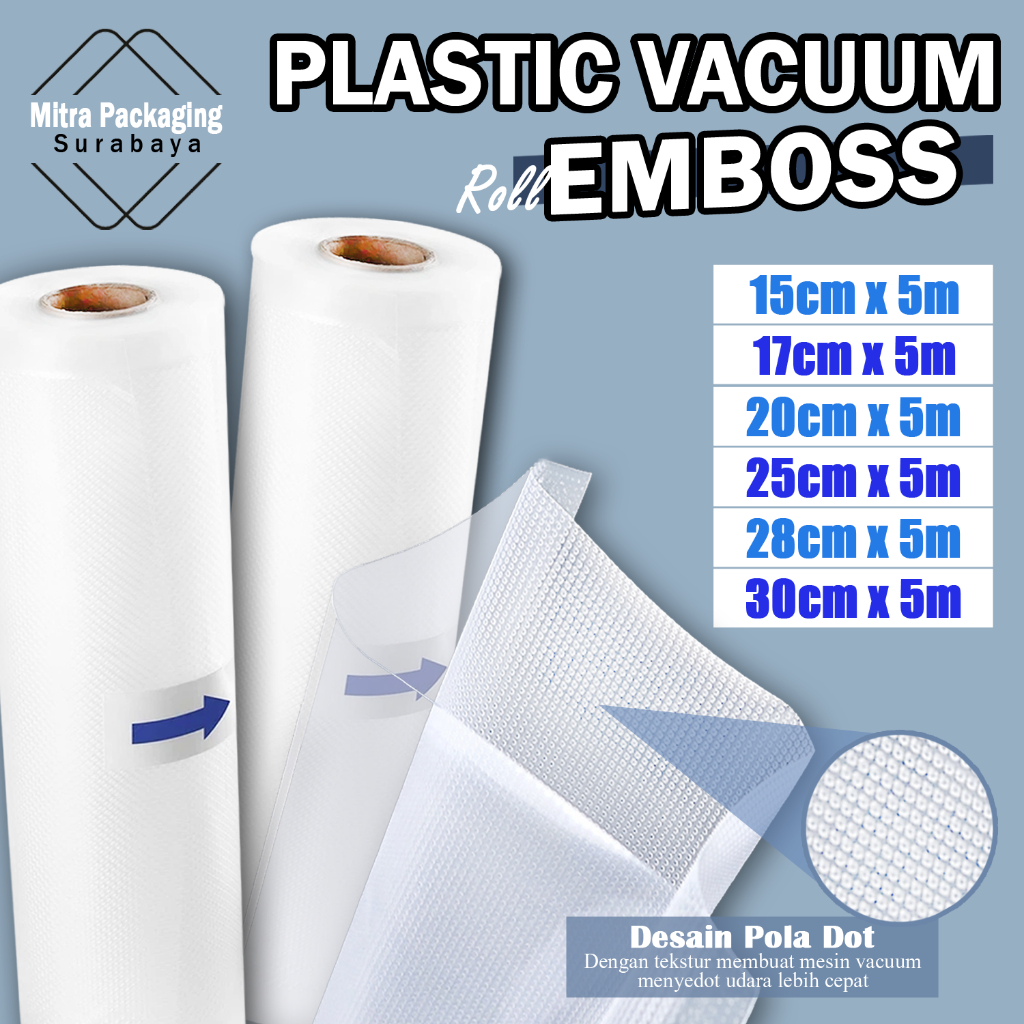 Jual Plastik Vacuum Emboss Roll Vacuum Bag Roll Plastik Vakum Emboss ...