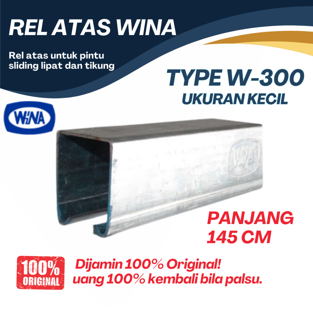 Jual Rel Atas WINA W300 Panjang 145 CM Pintu Garasi Lipat Sliding ...