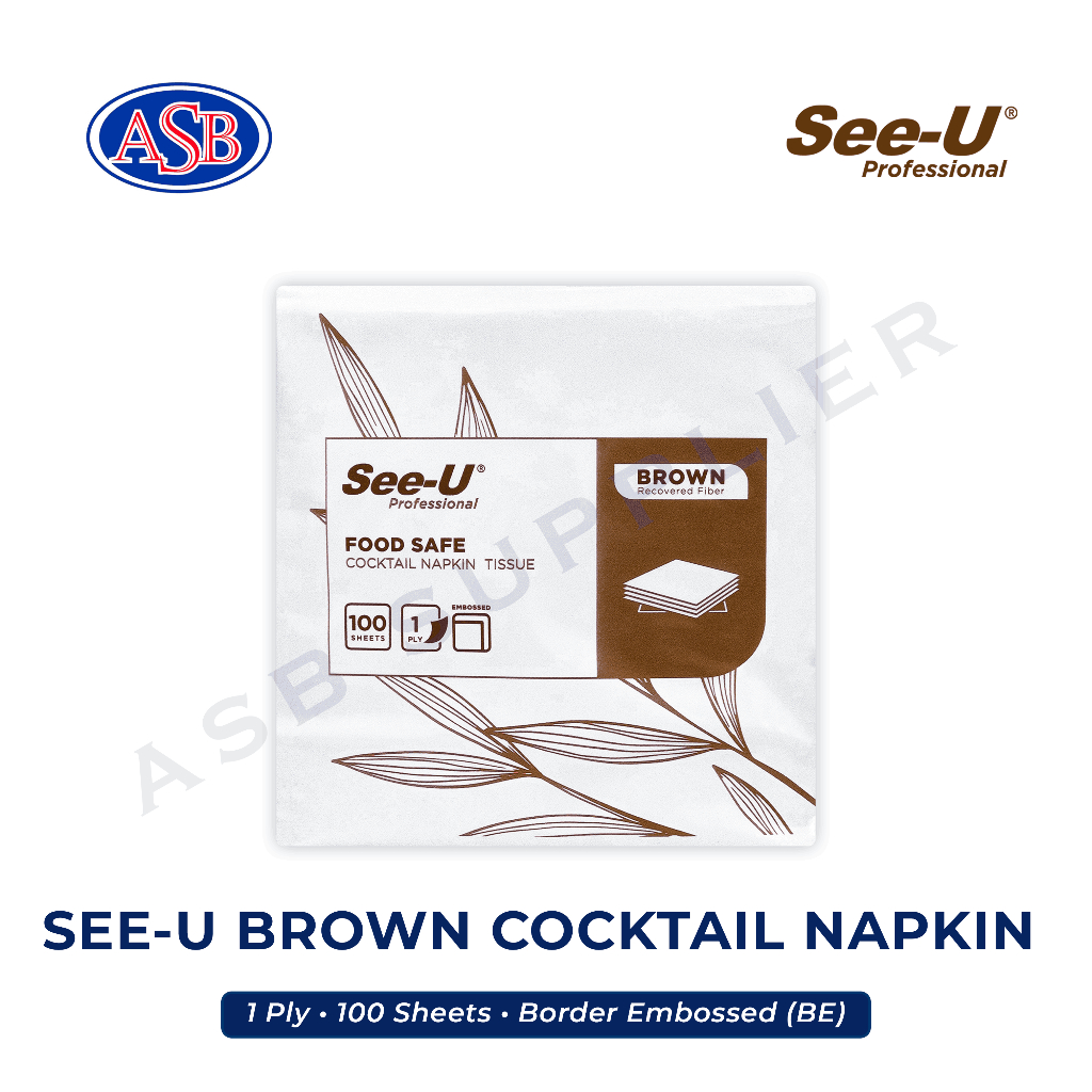 Jual Tissue / Tisu PLENTY Brown Cocktail Napkin (100 Sheets) | Shopee ...