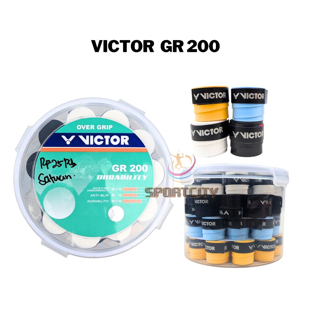 Jual Grip Karet Badminton VICTOR GR 200 GR200 Original | Shopee Indonesia