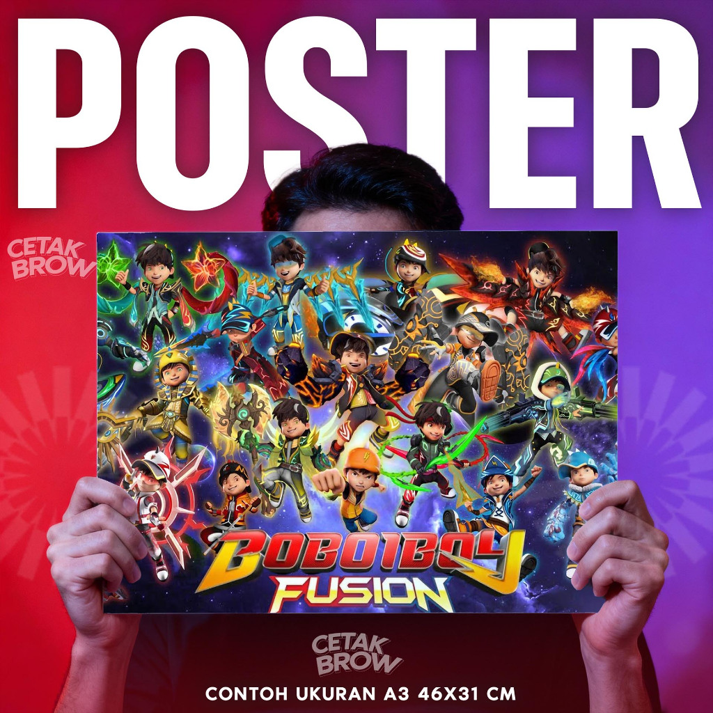 Jual Poster Boboiboy Kartun Hiasan Dinding Anak Yaya Fang Bora Gopal ...